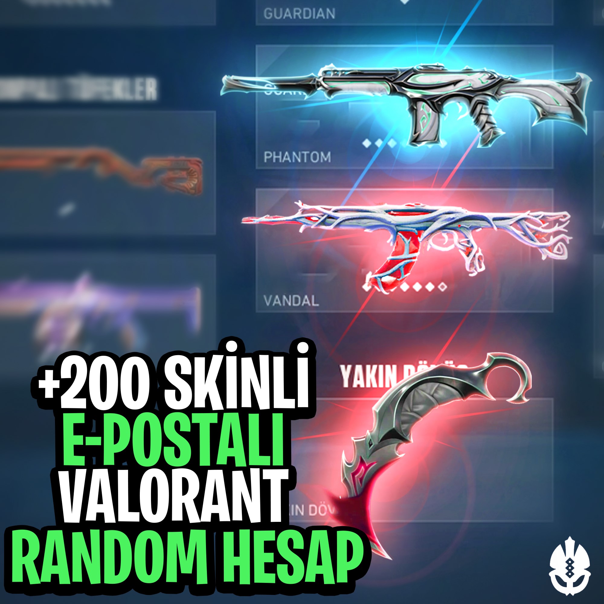 [E-Postalı] +200 Skin Garantili Random Hesap - Valorant Random Hesap ...